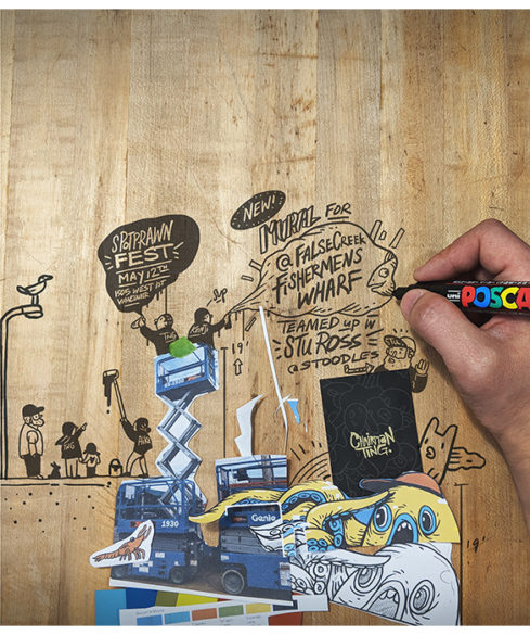 We’re doing a new mural for the Spot Prawn Festival 2018!